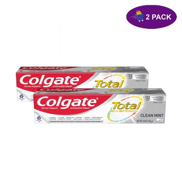 Colgate Total 12 Hr Clean Mint Paste (4.8 Oz) 2 x $7.00 – BH Súper