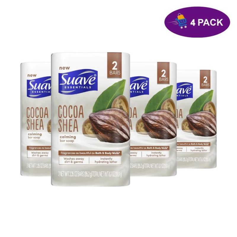 Suave Essentials Soap Bar Cocoa Shea (2 Bars – 3.35 Oz) 4 x $5.00 – BH ...