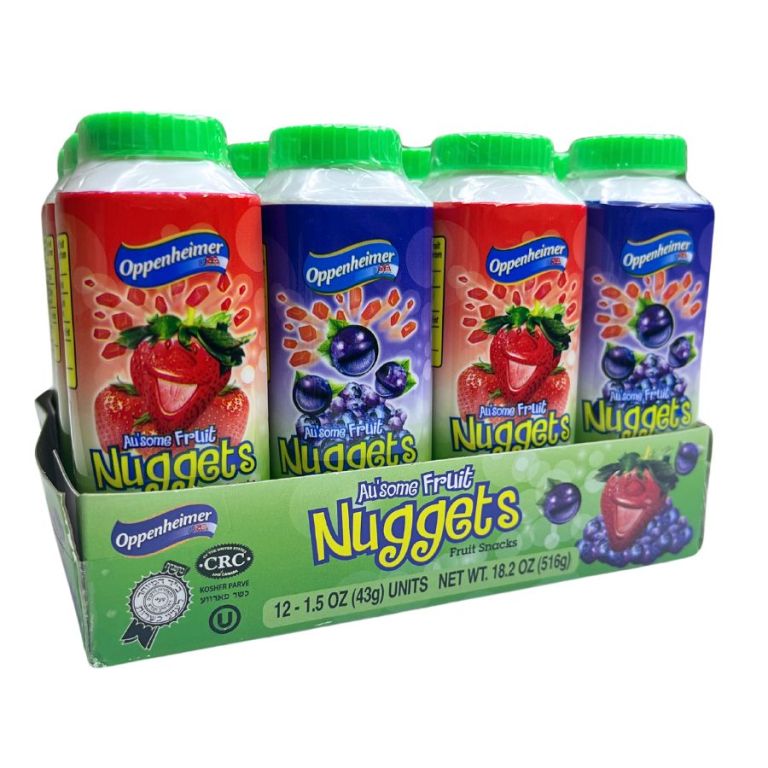 Oppenheimer Fruit Juice Nuggets Strawberry & Blueberry Flavors (12 Pack ...